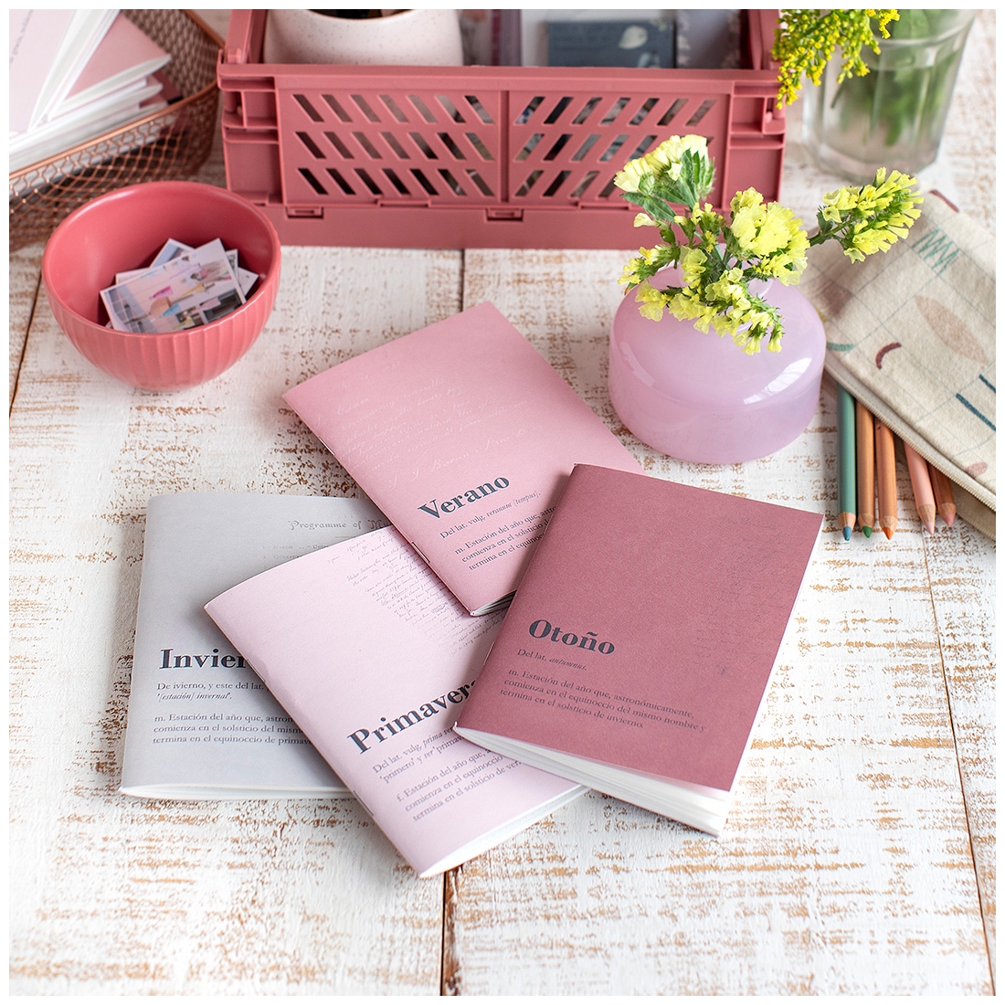 Libreta Grapada A6 Words - Mod. D - Verano (cuadros)